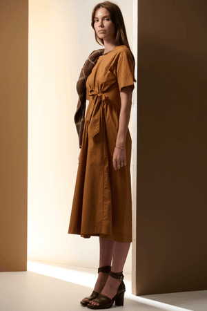 POL Milos Tie Dress Toffee | Womens Dresses | Treasure Box - Treasure ...